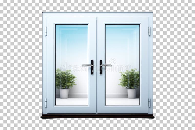 Upvc Fixed Door on Transparent Background Stock Illustration ...
