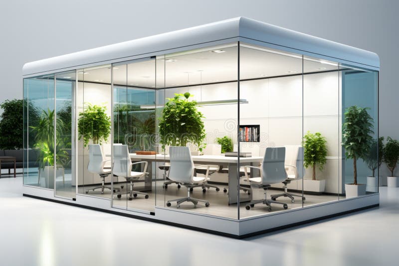 Office Partitions on White Background Stock Illustration - Illustration ...