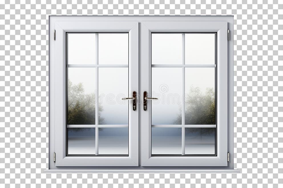 Upvc Windows on Transparent Background Stock Image - Illustration of ...