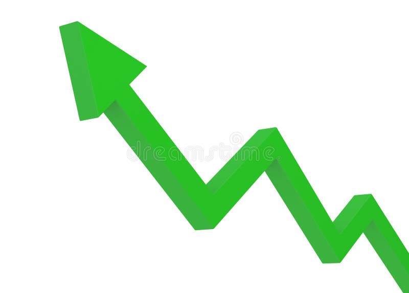 Upward Arrow Concept 3d Illustration Stock Illustration - Illustration ...