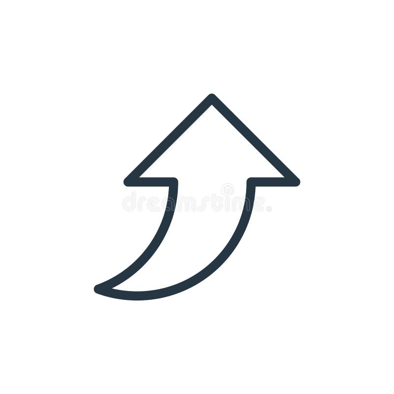 Upward Arrow Icon Vector from Arrow Concept. Thin Line Illustration of ...