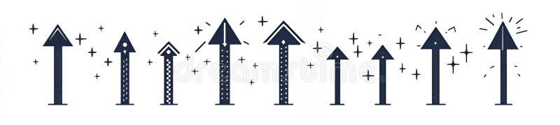 Upward Arrow Icons Growth Success Progress Development Achievement Goal ...