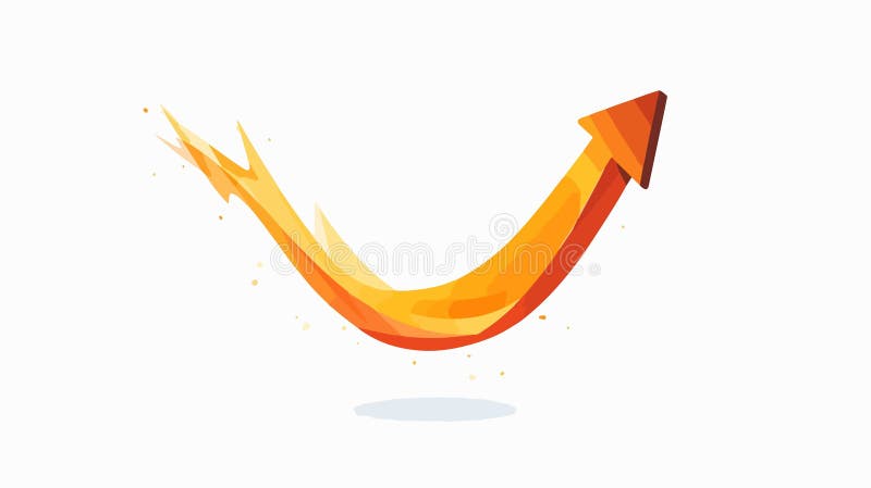 Upward Arrow Illustration on Isolated Background for Business Growth ...