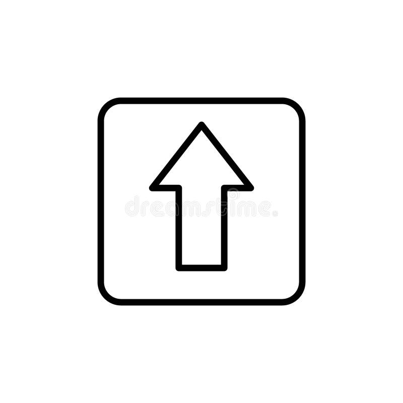 An Upward Arrow Inside a Box Representing File Uploads Stock Vector ...