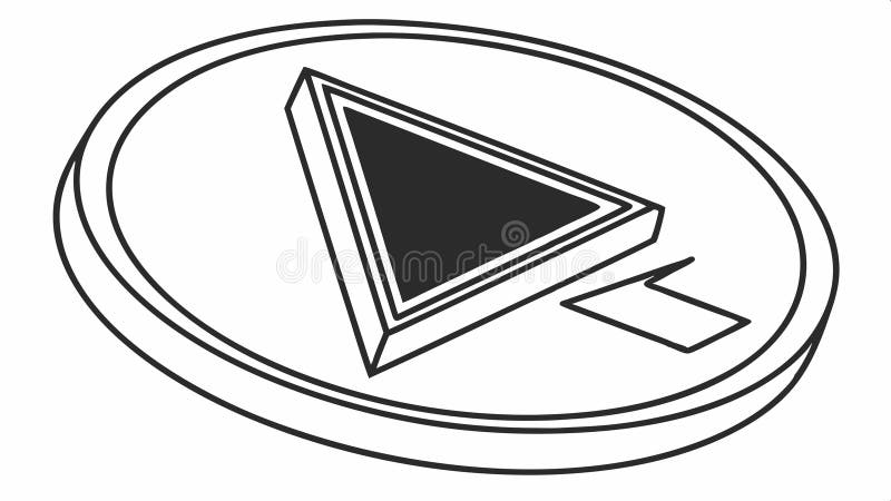 Upward Arrow Inside a Circular Boundary, Directional Symbol Vector ...