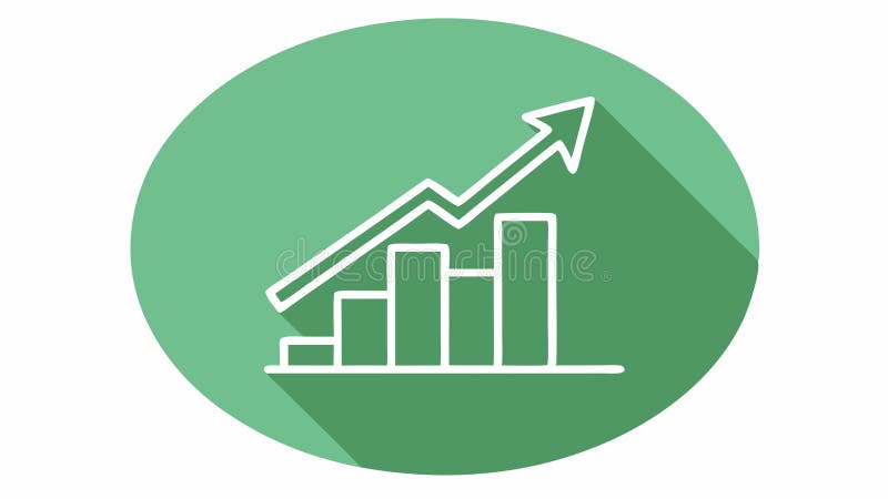 Upward Bar Graph Outline Icon for Growth and Progress, Vector Design ...
