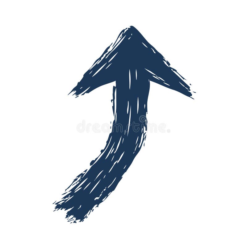 Upward Brushstroke Arrow Symbol. Represents Progress and Direction ...