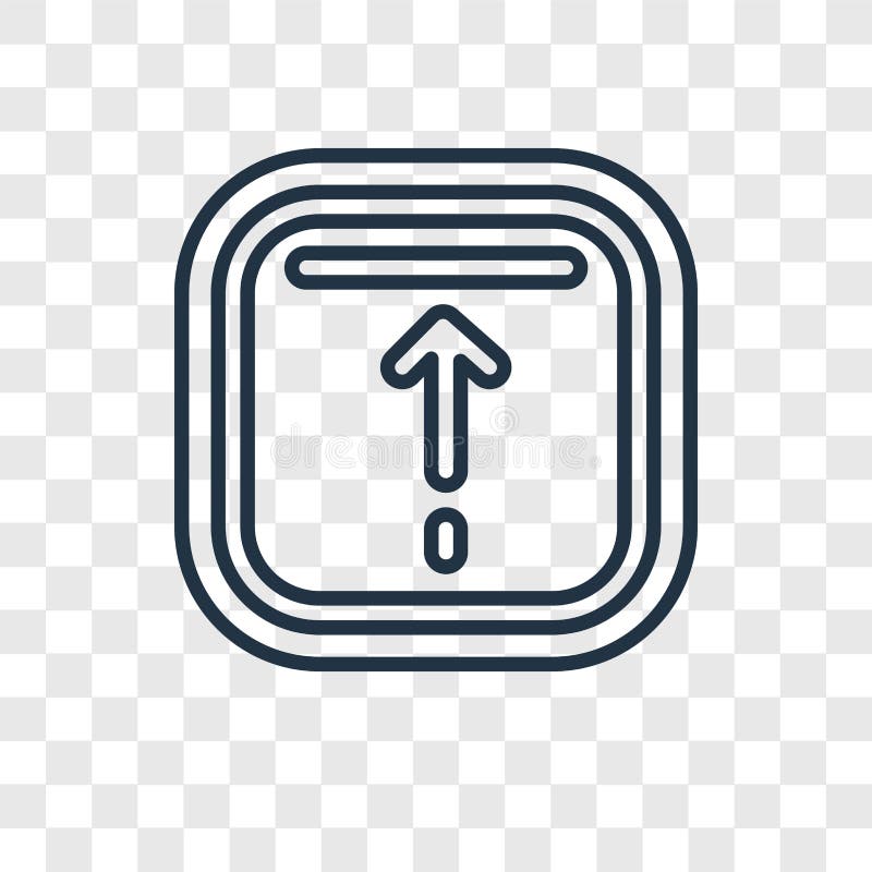 Upward Concept Vector Linear Icon Isolated on Transparent Background ...