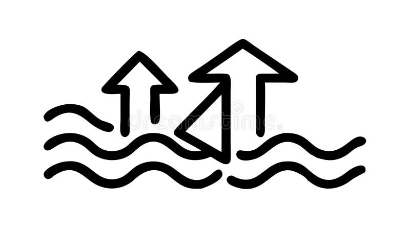 Upward Current Icon. Flat Vector Weather and Air Flow Graphic Element ...