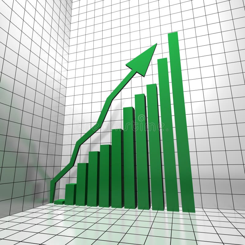 Upward diagram green stock illustration. Illustration of graph - 8479668