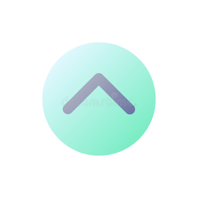 Upward Direction Arrow Pixel Perfect Flat Gradient Color Ui Icon Stock Vector - Illustration of ...