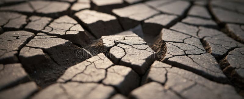Upward Fissures on the Ground Surface Stock Photo - Image of geology ...