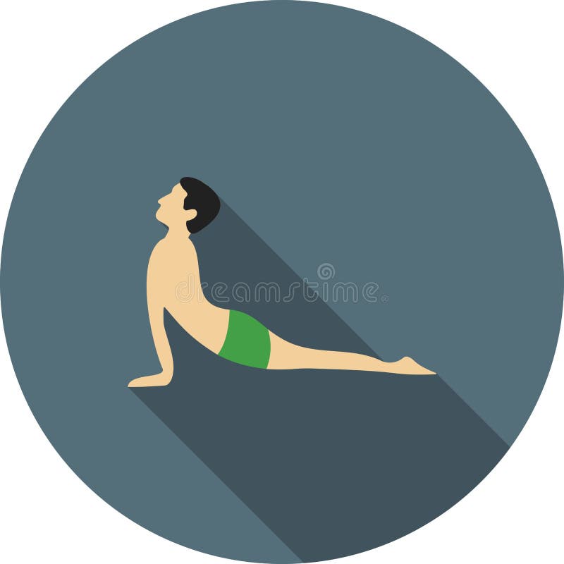 Upward Facing Dog Pose stock vector. Illustration of strength - 91637385