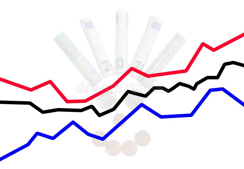 Upward Graph of the Euro Value Stock Photo - Image of drawing, graph ...