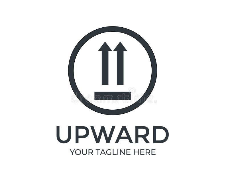 Upward Packaging, this Way Up Package Sticker Logo Design. Arrows of ...