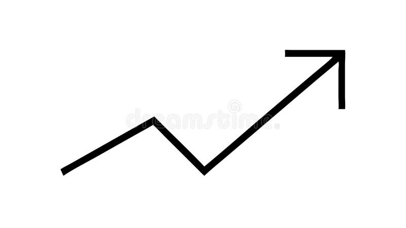 Upward Trend Arrow Progress Growth Graph Vector, Vector Design ...