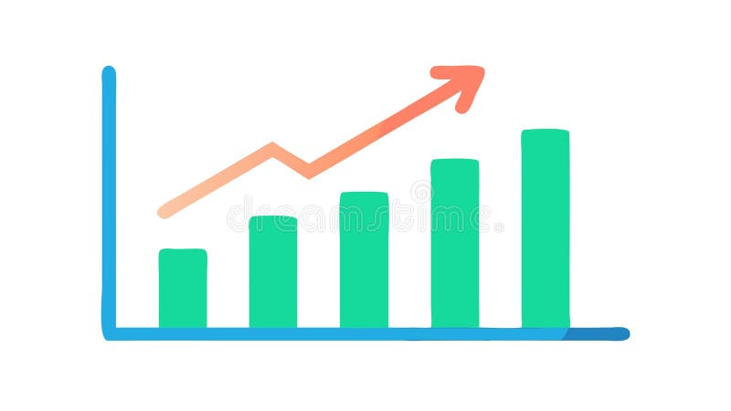 Upward Trend Bar Graph, Performance Indicator, Vector Design Generative ...