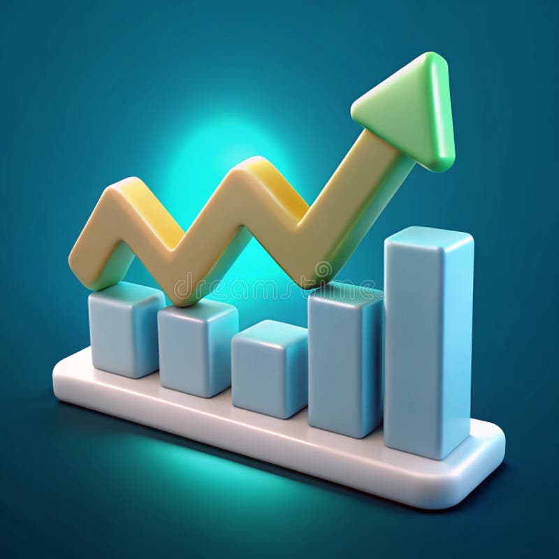 Upward Trend Chart Arrow Graph Growth Stock Illustration - Illustration ...