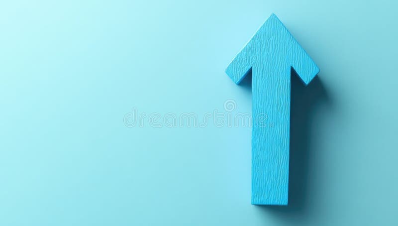 Blue Arrow Upward Trend stock illustration. Illustration of target ...