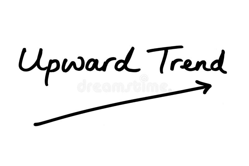 Upward trend arrow chart stock illustration. Illustration of yellow ...