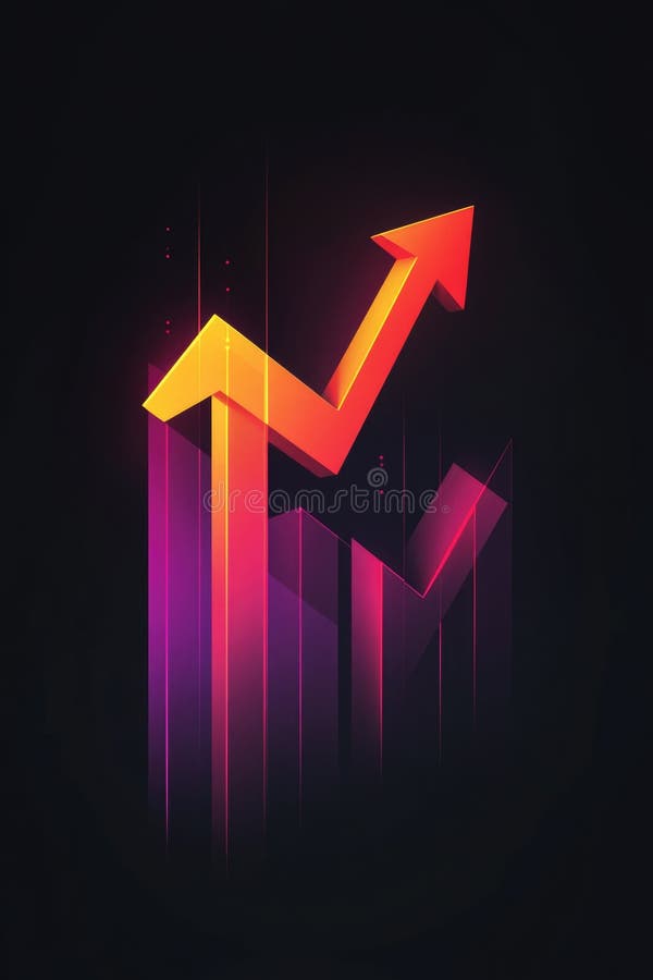 Upward Trend Icon stock illustration. Illustration of monitoring ...