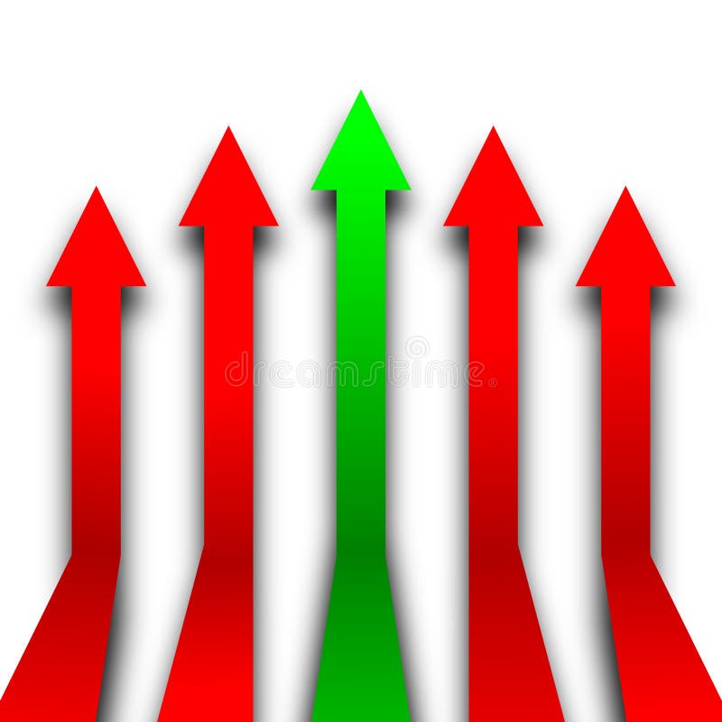 Upward Trending Green Business 3D Bar Graph Stock Vector - Illustration ...