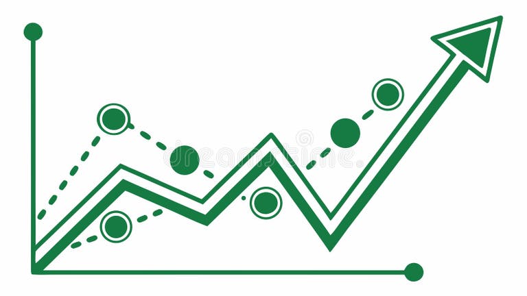 Upward Trend Line Graph Vector for Business Growth, Vector Design ...