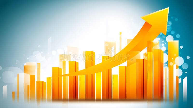 Upward Trending Business Graph, Visualizing Growth, Success, and ...