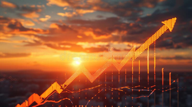 Upward Trending Chart Represents Economic Stability and Strong ...