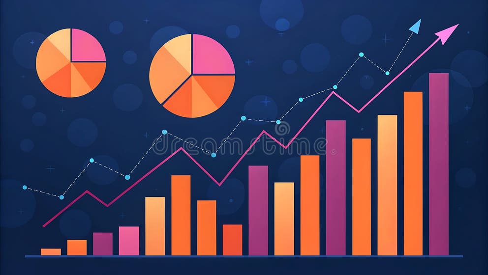 Upward Trending Graph Shows Exponential Growth Data Visualization with ...