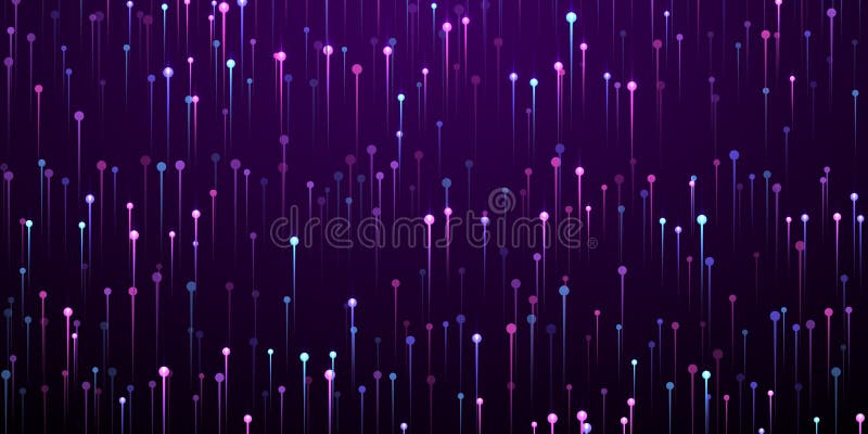 Upward Vertical Line Streams Data Flows Concept. Stock Vector ...