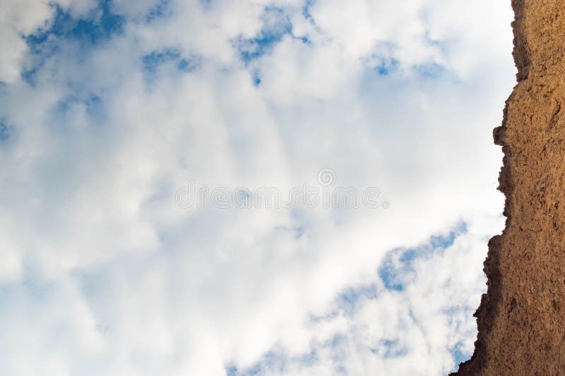 Upward View, Blue Sky with Clouds Background. Stock Photo - Image of ...