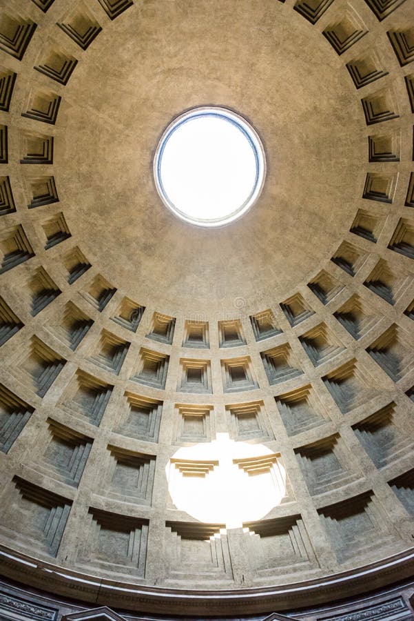 Upward View of the Pantheon Dome Hole /oculus/, Rome, Italy. Editorial ...