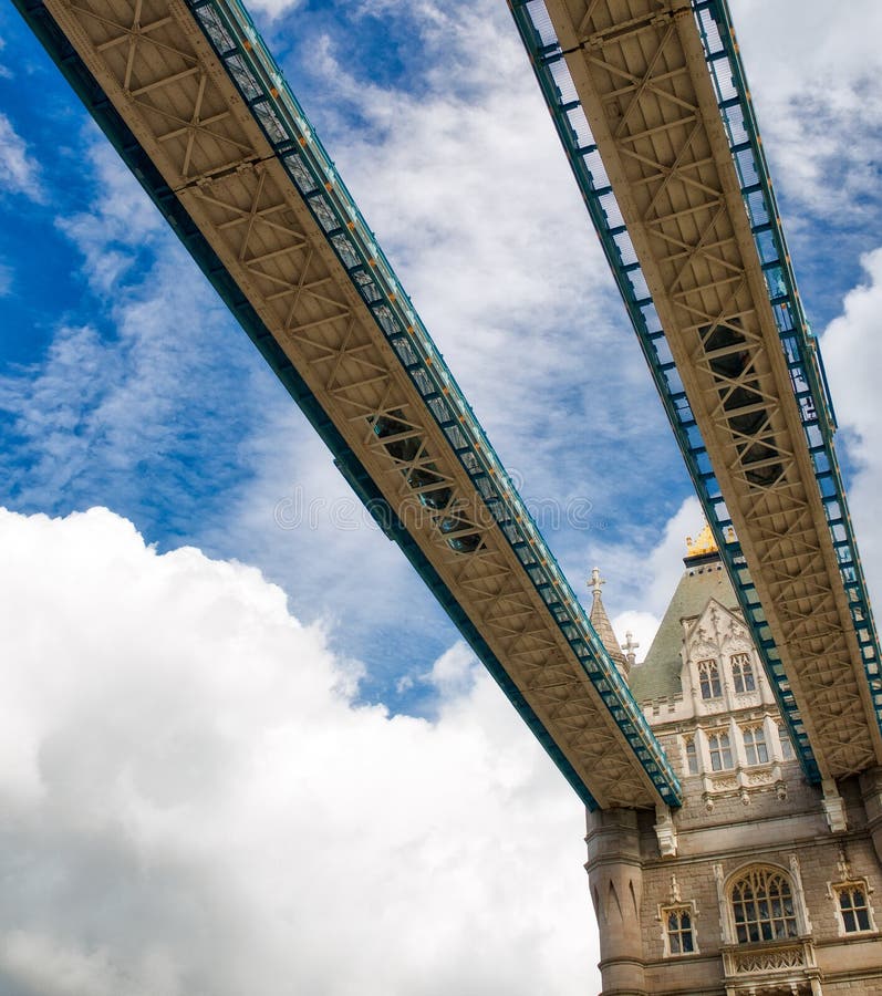 Upward View of Tower Bridge on a Sunny Day Editorial Stock Photo ...