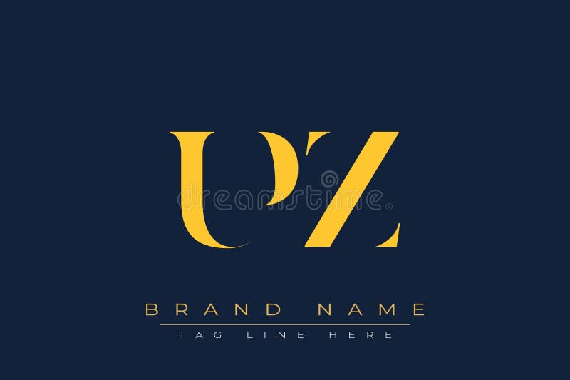 UPZ Abstract Letter Logo Design Stock Vector - Illustration of brand ...