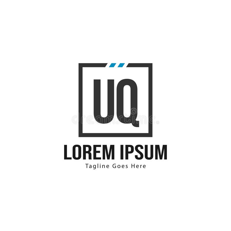 UQ Letter Logo Design. Creative Modern UQ Letters Icon Illustration ...