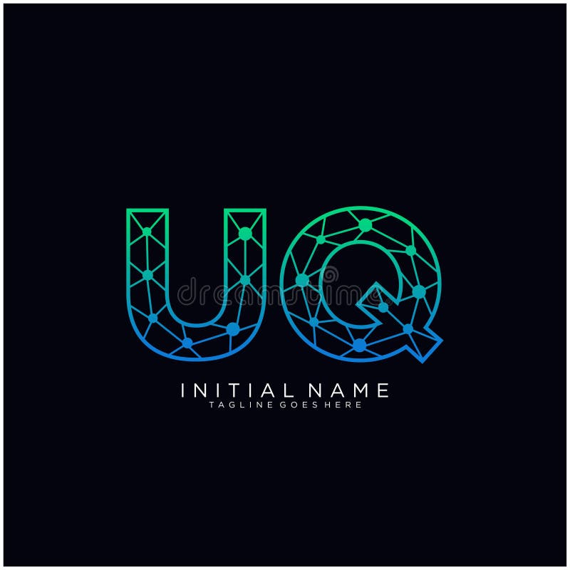 UQ Letter Logo Icon Design Template Elements Stock Vector ...