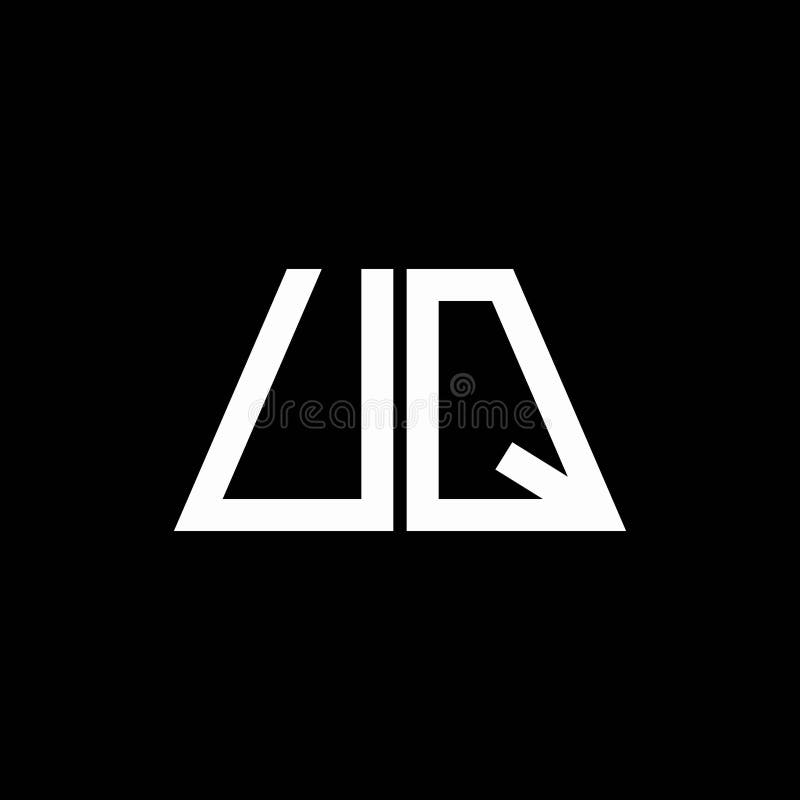 UQ Logo Abstract Monogram Isolated on Black Background Stock Vector ...