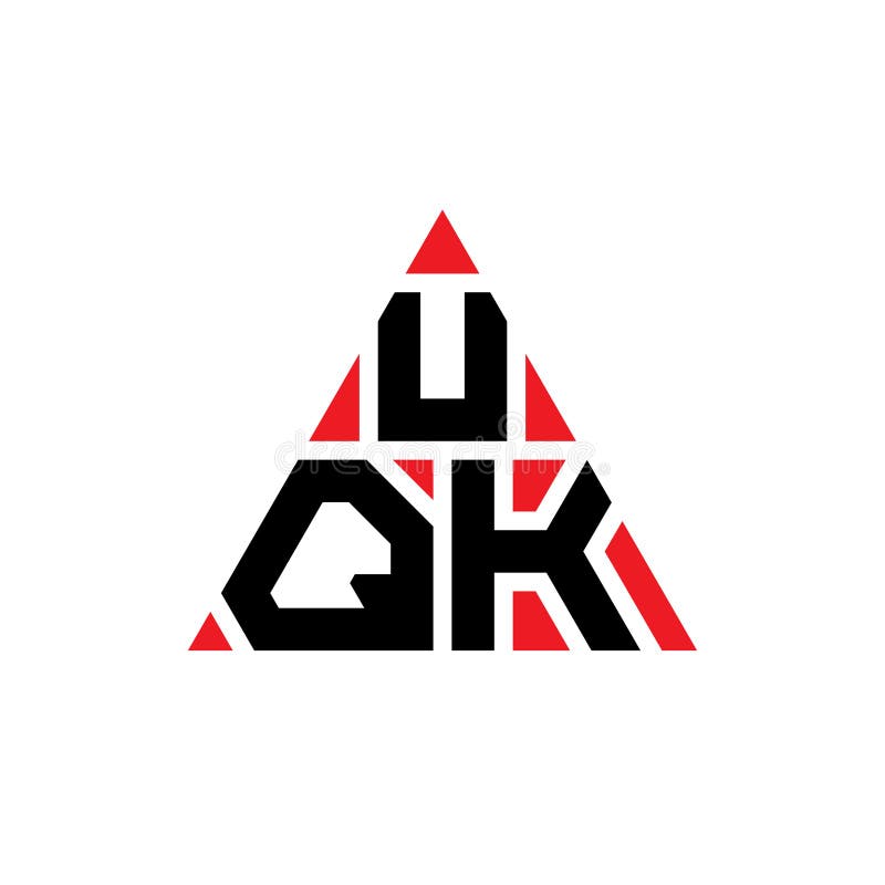 UQK Triangle Letter Logo Design with Triangle Shape. UQK Triangle Logo ...