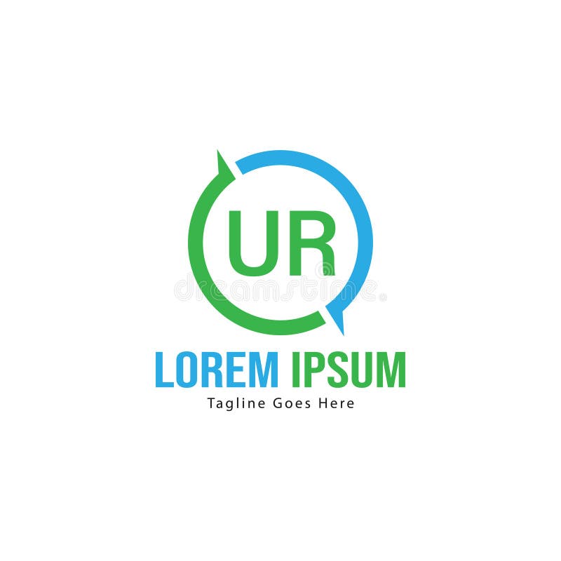 UR Letter Logo Design. Creative Modern UR Letters Icon Illustration ...