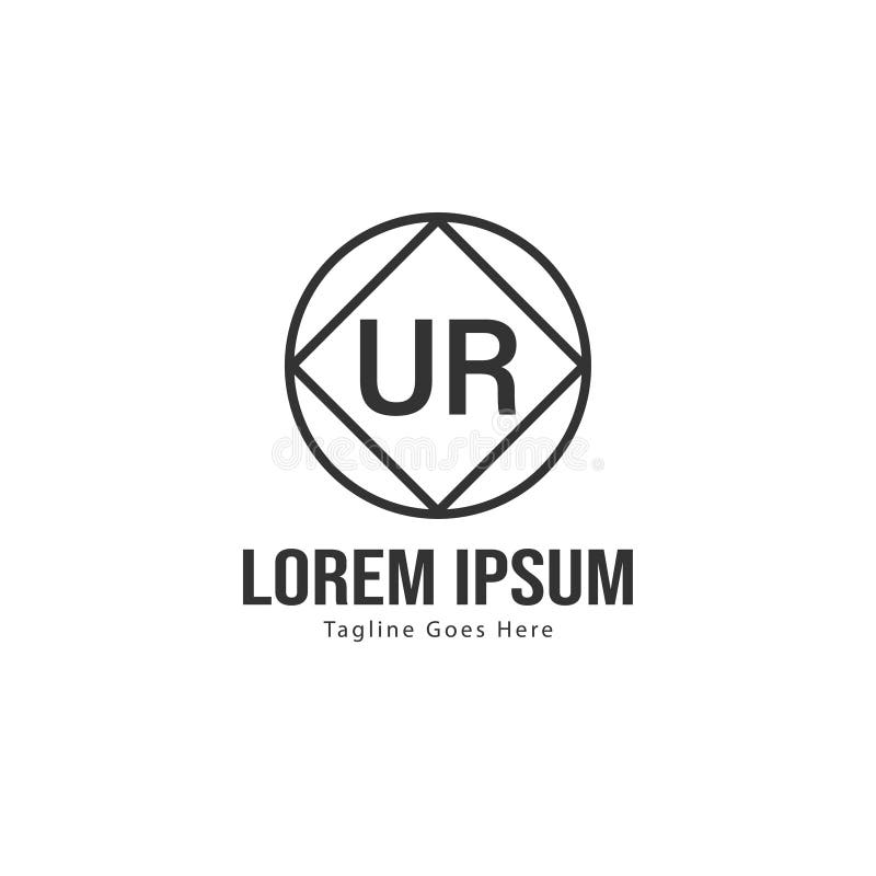 UR Letter Logo Design. Creative Modern UR Letters Icon Illustration ...