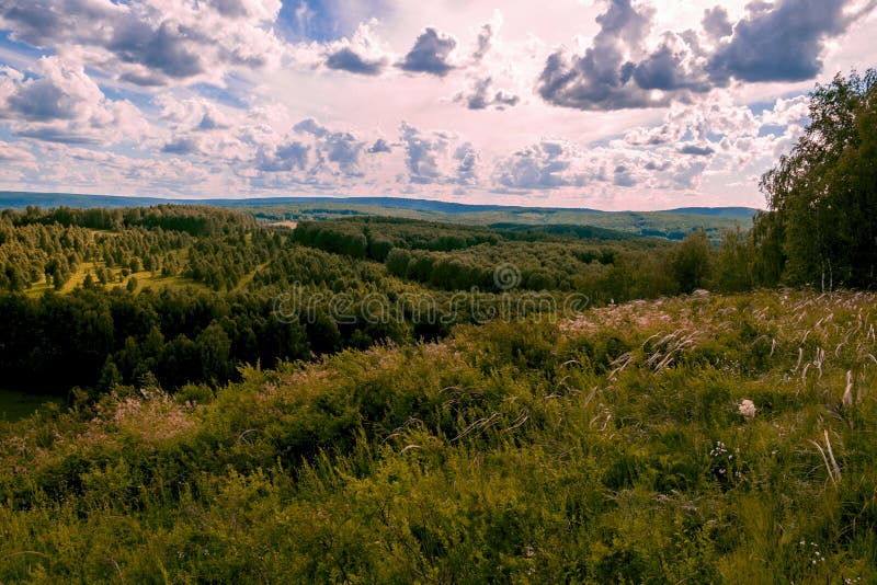 The Urals Landscape. the Ural Forest from the Height Stock Photo ...