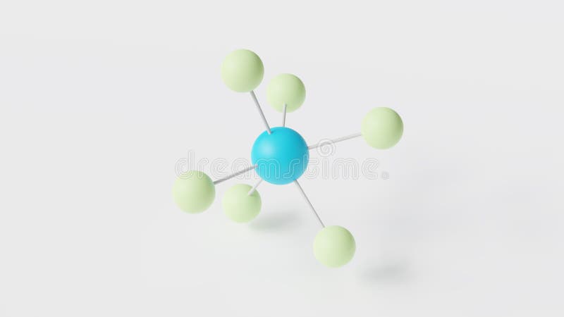 Uranium Hexafluoride Molecule, Structural Chemical Formula, Ball-and ...