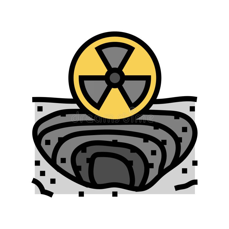 Uranium Mining Nuclear Energy Color Icon Vector Illustration Stock ...