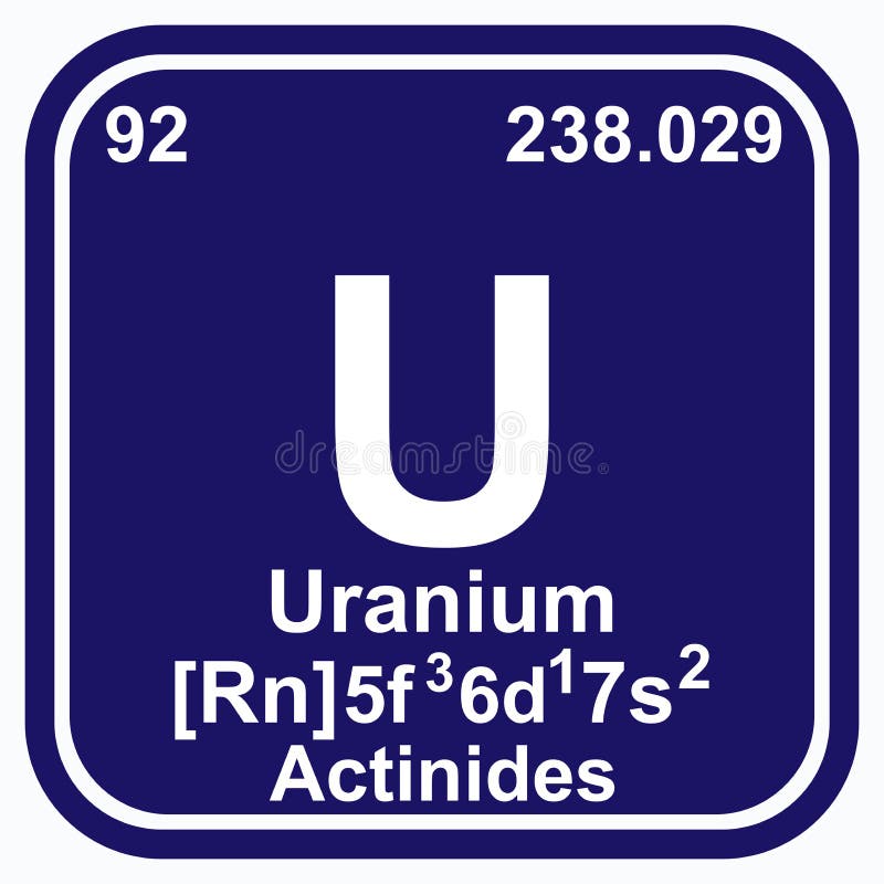 Uranium Periodic Table Of Elements Stock Illustration - Illustration of ...