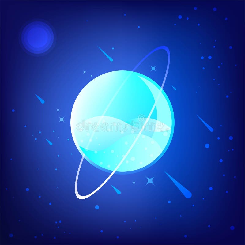 Urano, Planeta En Sistema Solar Ilustración del Vector - Ilustración de ...