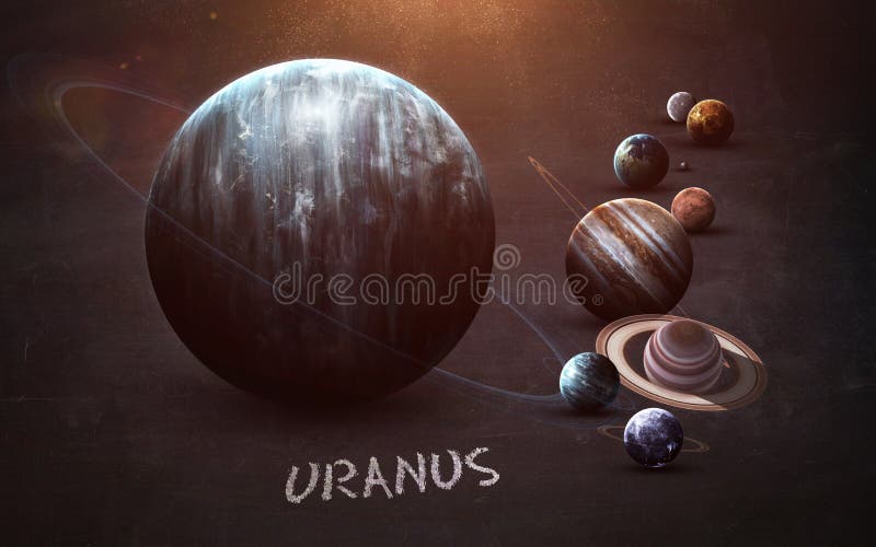 Uranus - High Resolution Infographic Presents One Stock Image - Image ...