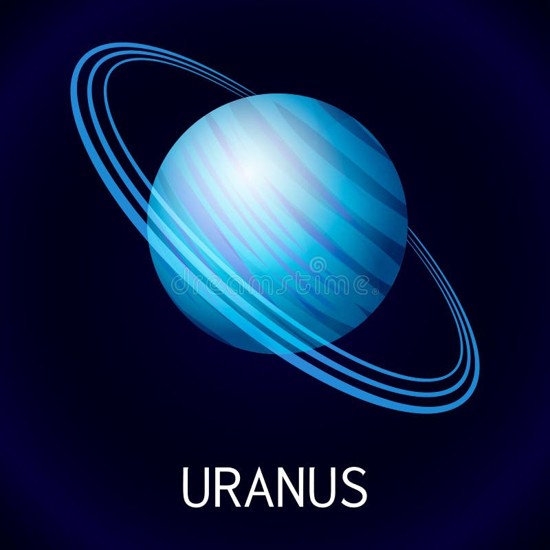 Cartoon Uranus Planet. Vector Illustration Isolated On White Ba Stock ... Cartoon Uranus Planet. Vector Illustration Isolated On White Ba Stock ...