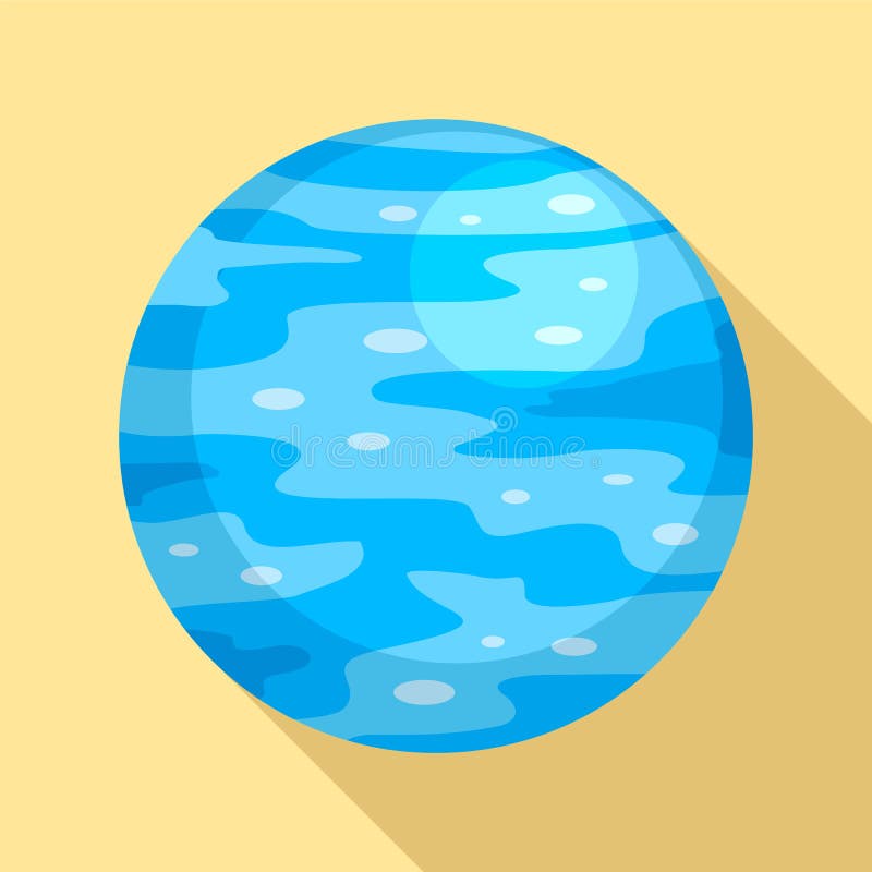 Uranus icon, flat style stock vector. Illustration of neptune - 128274813
