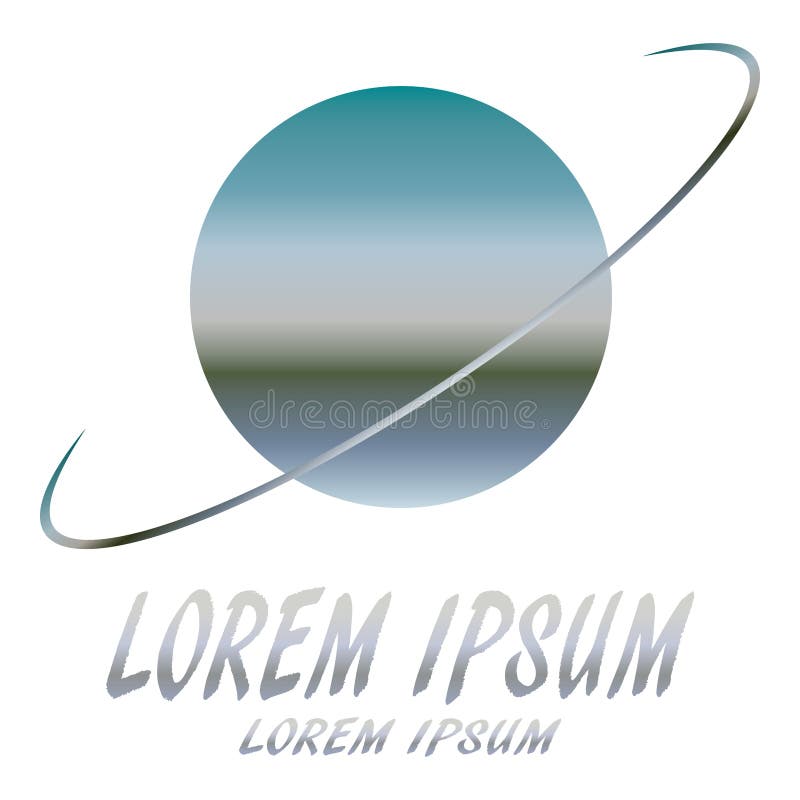 Uranus logo template stock vector. Illustration of planet - 257523333